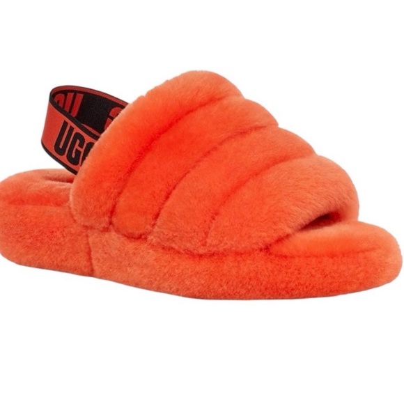 UGG | Shoes | Ugg Fluff Yeah Slide Orange Fluffy Sandals | Poshmark